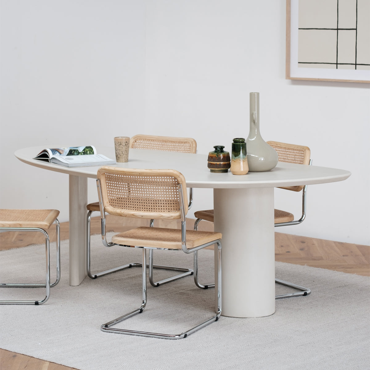 Rouen - Table à manger ovale - Microskin - 220 cm — Furnified