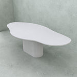 Table à manger bio aspect béton Cian 220 cm - Latte Stoneskin | Meublé ...