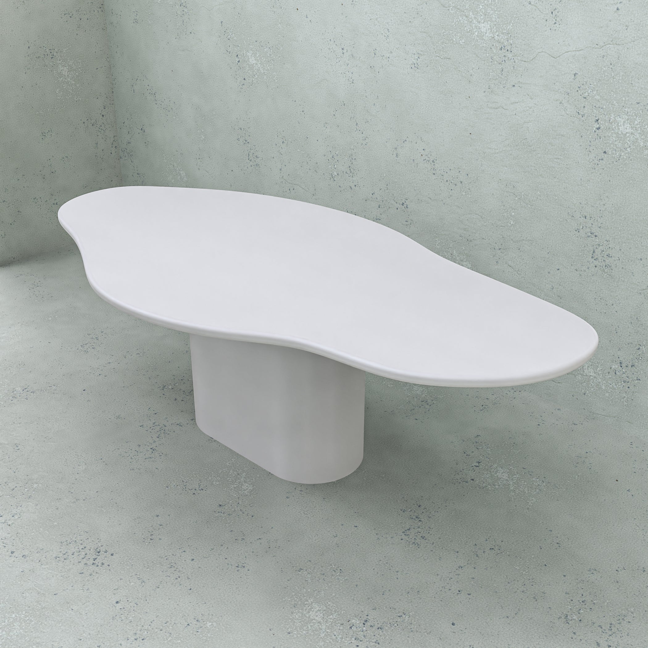 Table à manger biologique - Cian - Aspect béton - StoneSkin - Latte ...